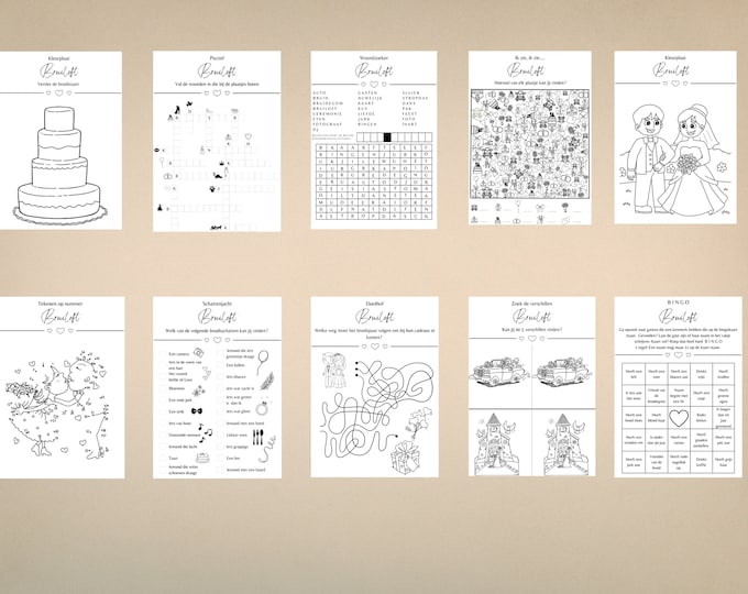 Wedding Activity Sheets for Kids - Etsy