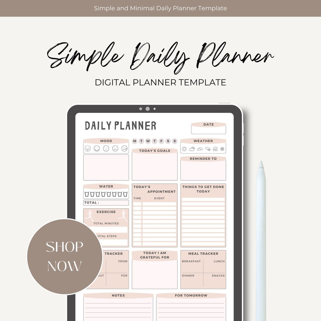 Digital Planner PDF / Printable Planner / Digital Download / Daily ...