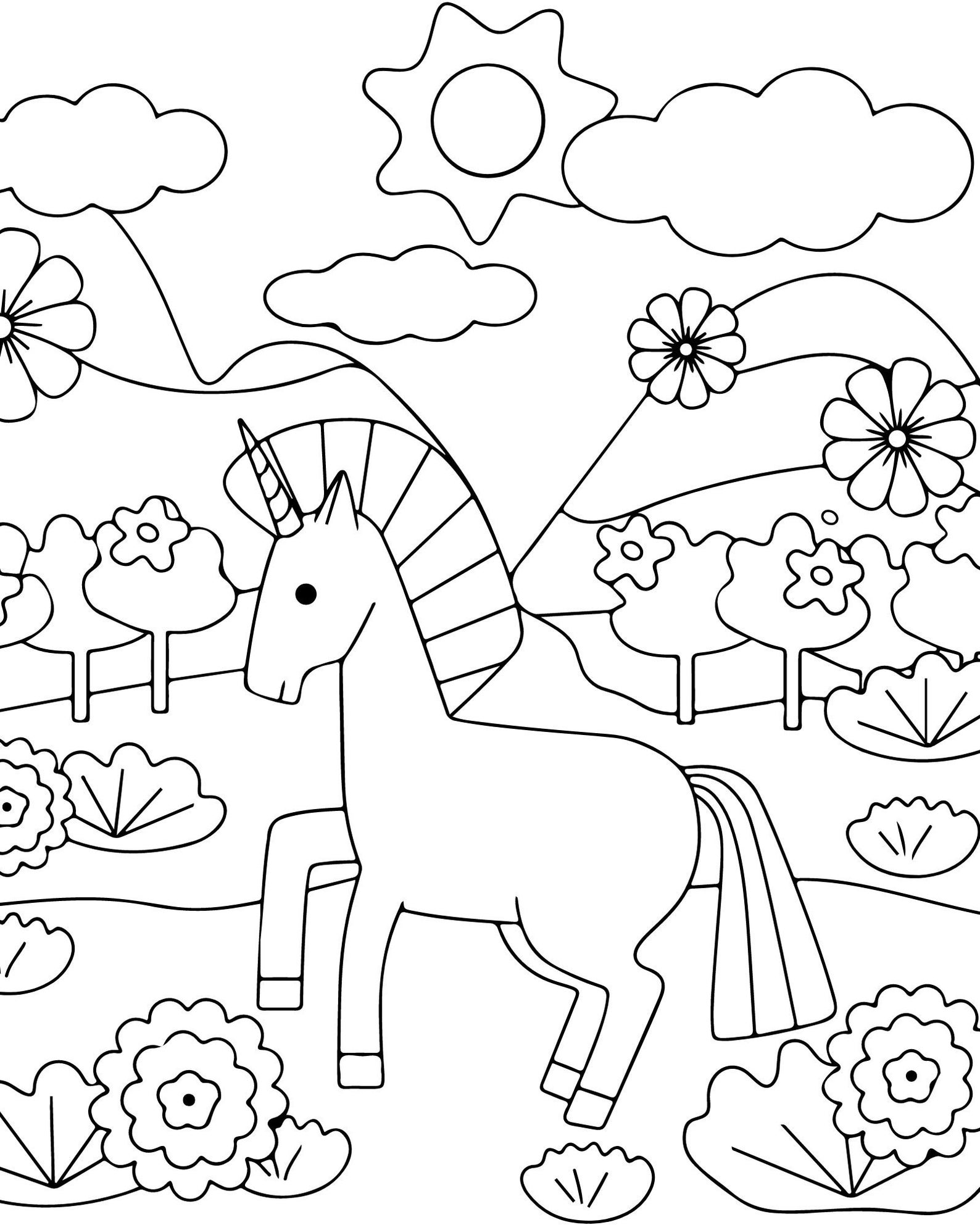 30 Pieces of Unicorn Coloring / Coloring Page for Children / Activities ...