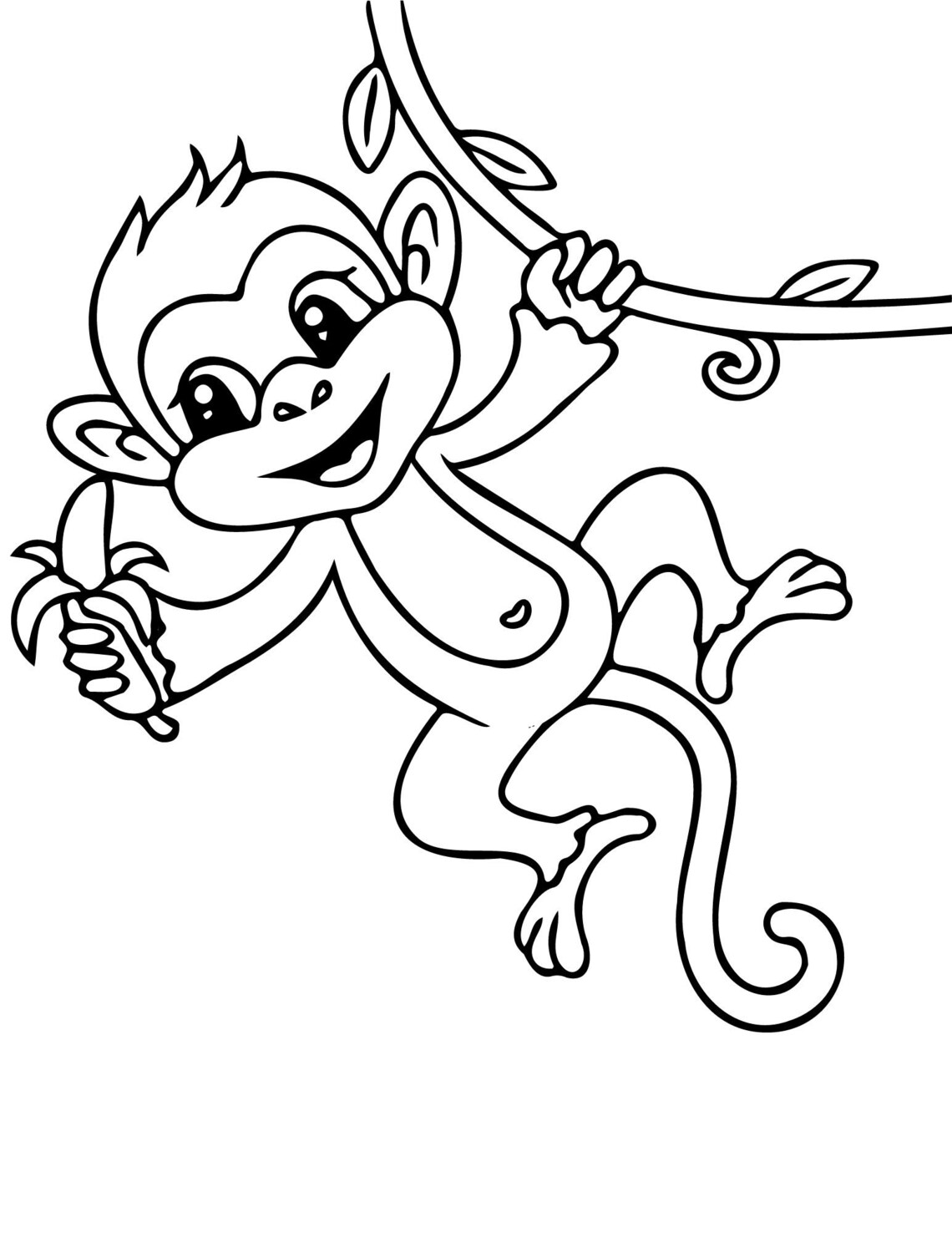 40 Pieces of Monkey Coloring Pages / Coloring Pages for Children ...