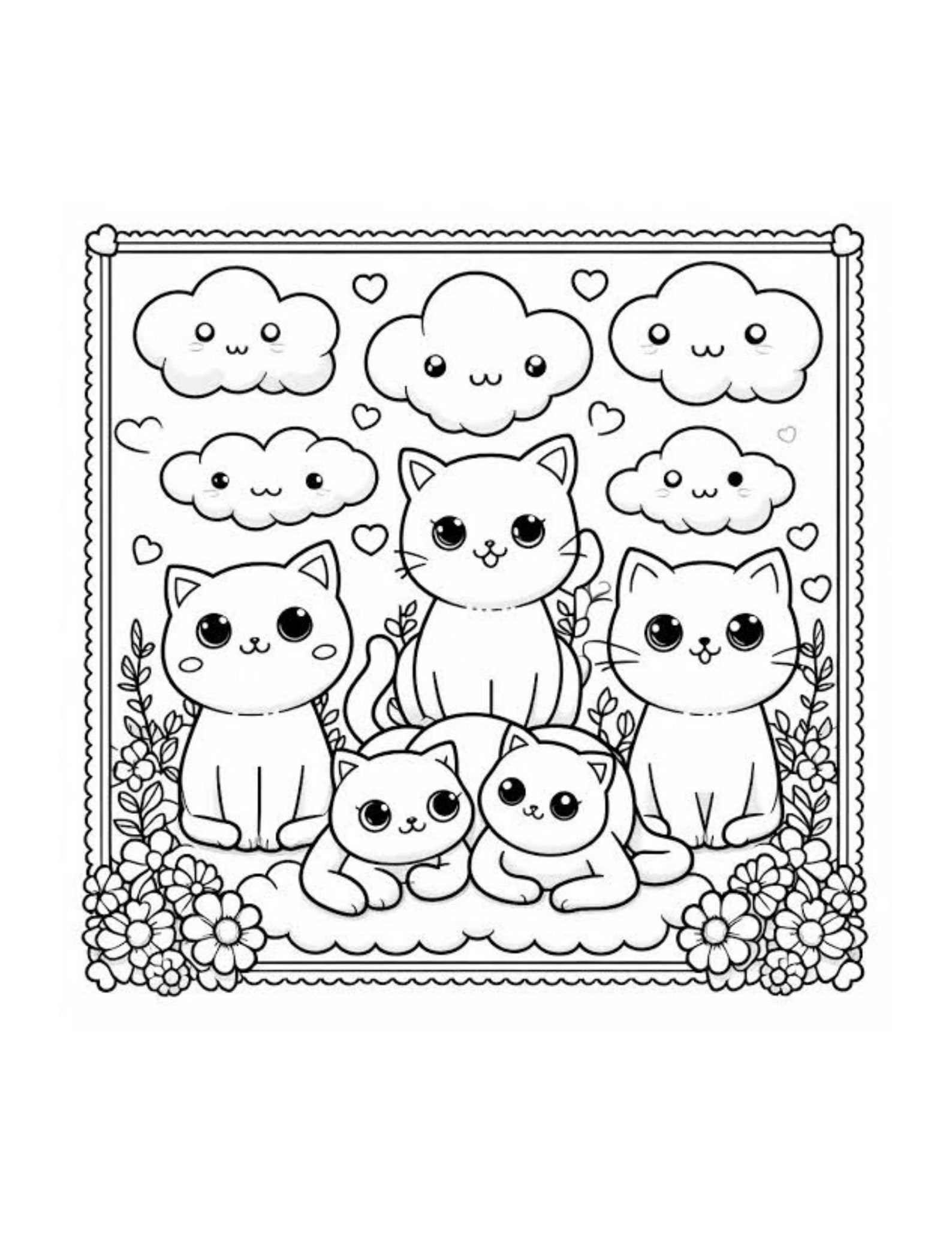 Cats Coloring Pages / Coloring for Children / 65 Kids Painting Pages ...