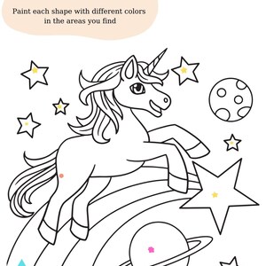 Colorful Unicorn Coloring | Coloring Pages for Kids | Unicorn Art ...