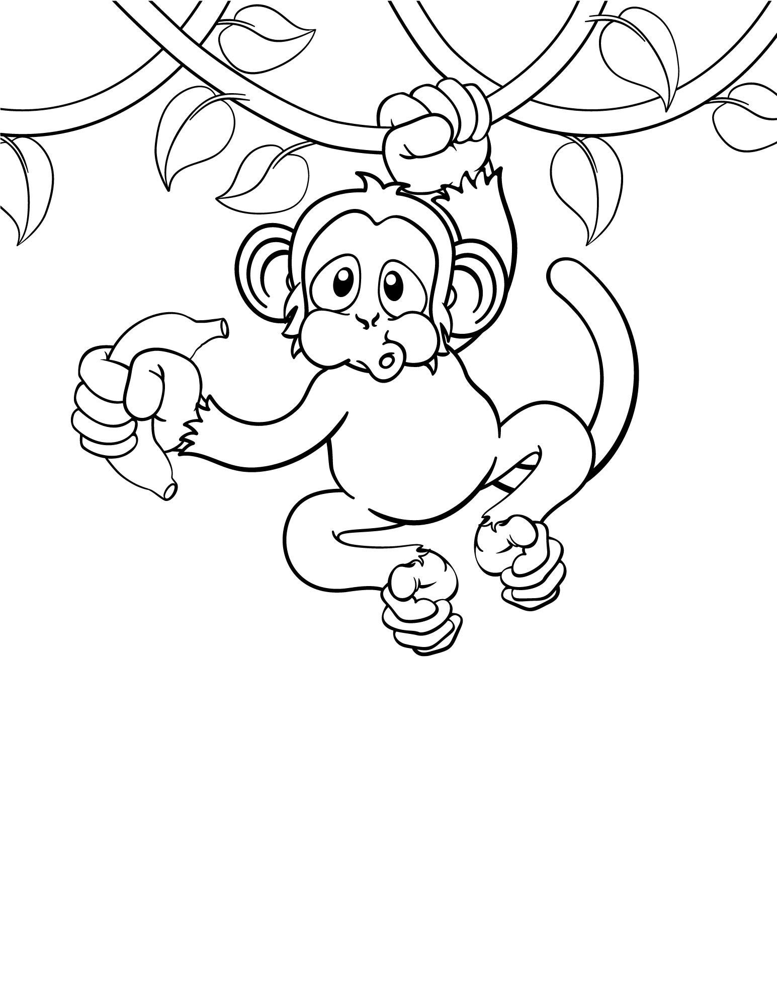 40 Pieces of Monkey Coloring Pages / Coloring Pages for Children ...