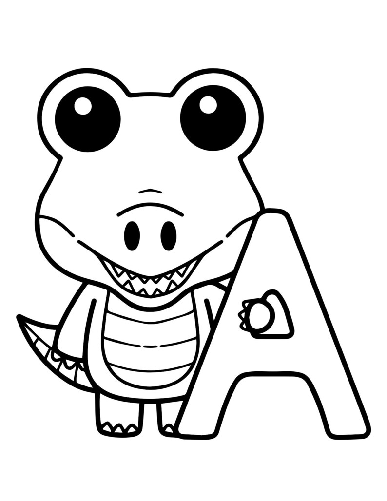 Alphabet Coloring Pages | Preschool Coloring Pages | Animals Coloring ...