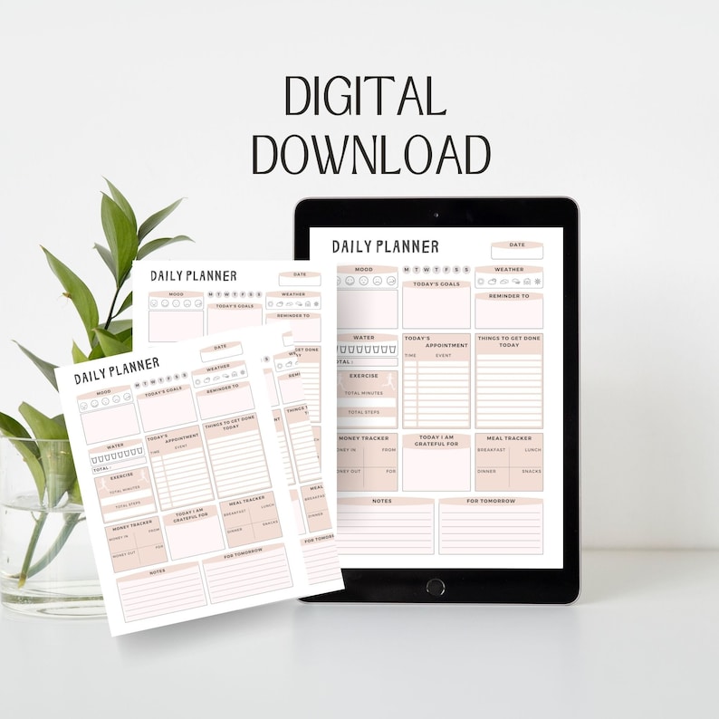 Digital Planner PDF / Printable Planner / Digital Download / Daily ...