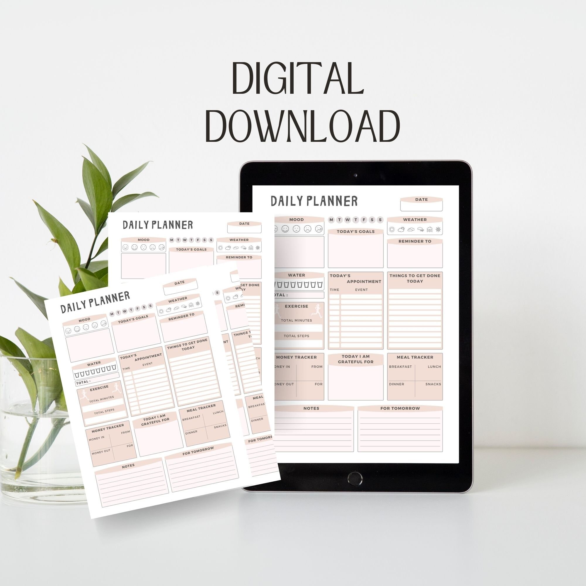Digital Planner PDF / Printable Planner / Digital Download / Daily ...