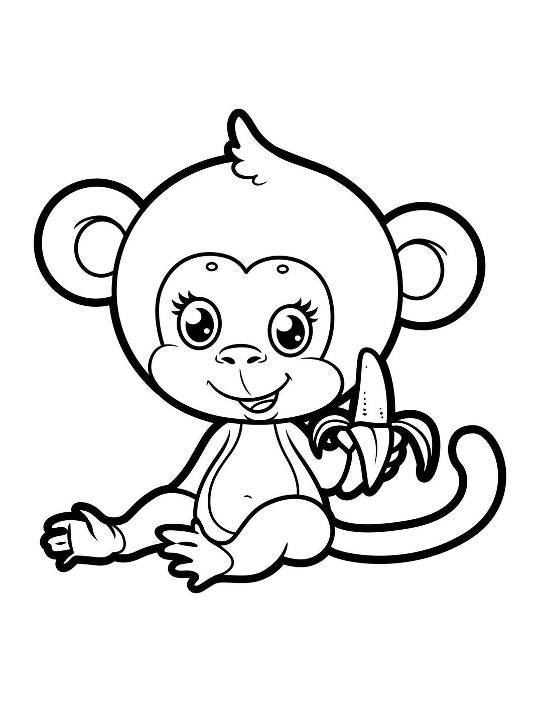 40 Pieces of Monkey Coloring Pages / Coloring Pages for Children ...