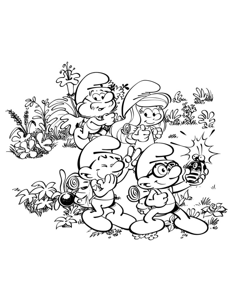 55 Pieces of Smurfs Coloring Pages / Coloring Pages for Children ...