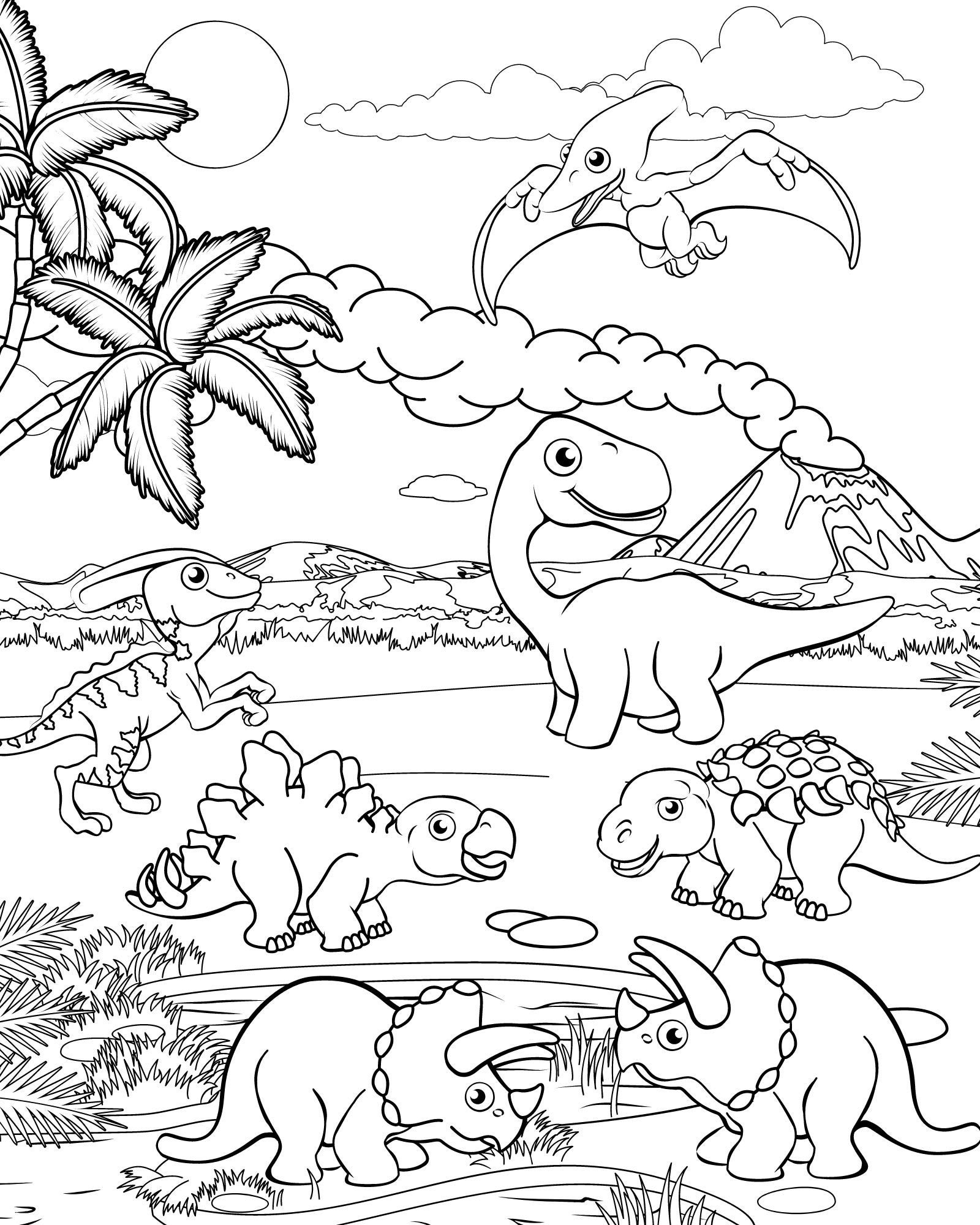 60 Pieces of Dinasour Painting / Coloring for Children / Activities for ...