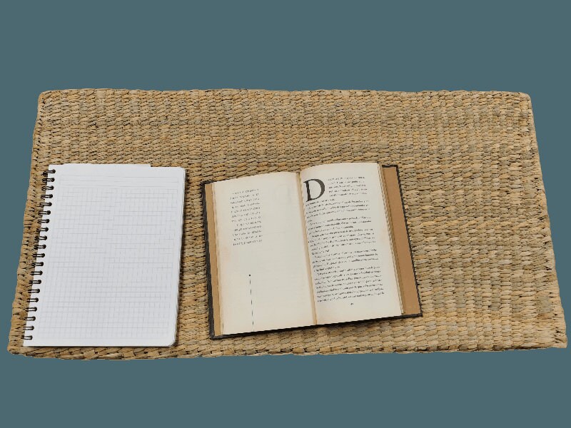 Handwoven Natural Fiber Coffee Table With Metal Base - Etsy