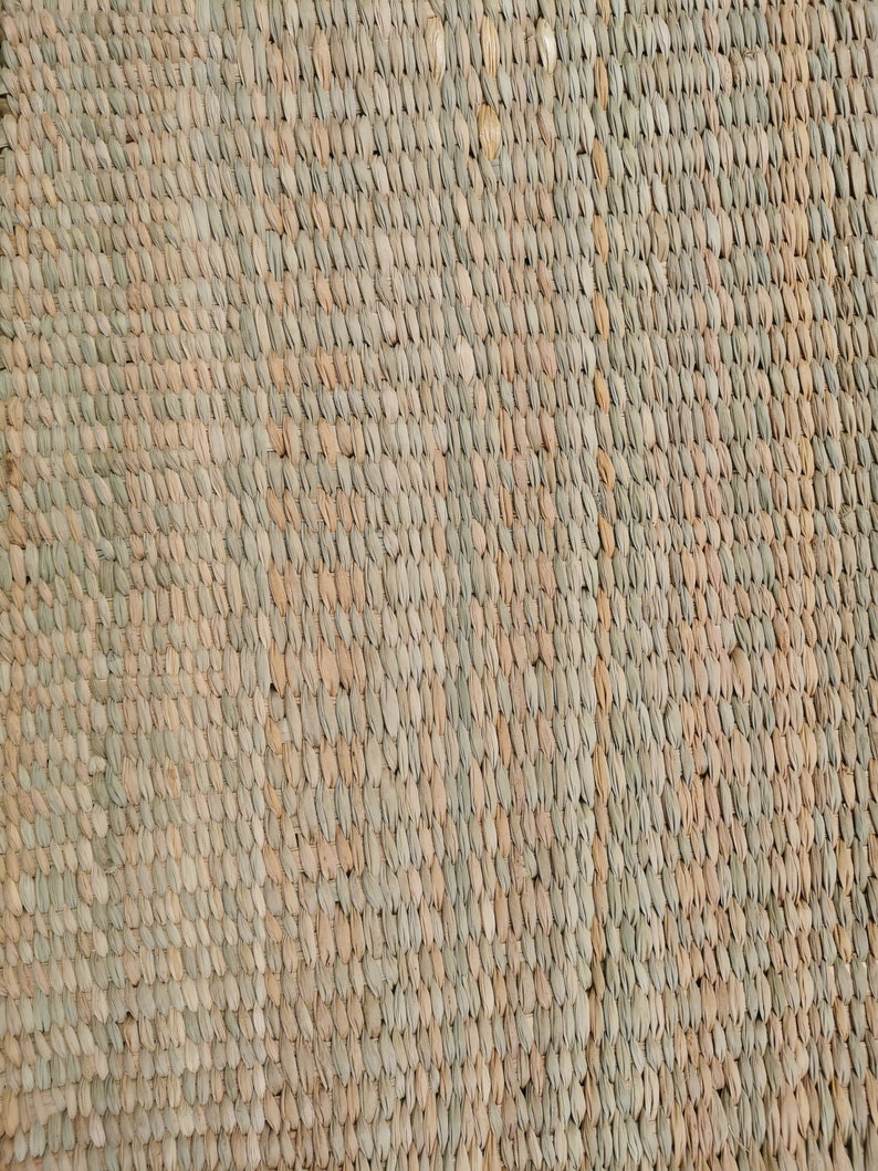 Handwoven Natural Fiber Coffee Table With Metal Base - Etsy