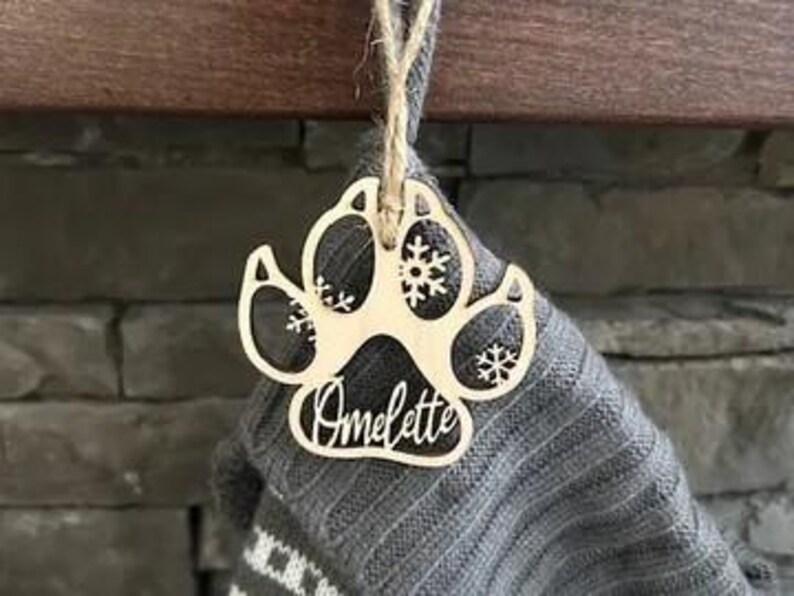 Cat and Dog Paw Christmas Ornaments Svg. Standard Paws and Paws With ...
