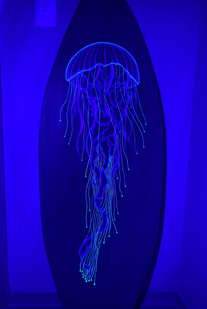 Glow-in-the-dark Jellyfish Surfboard - Etsy