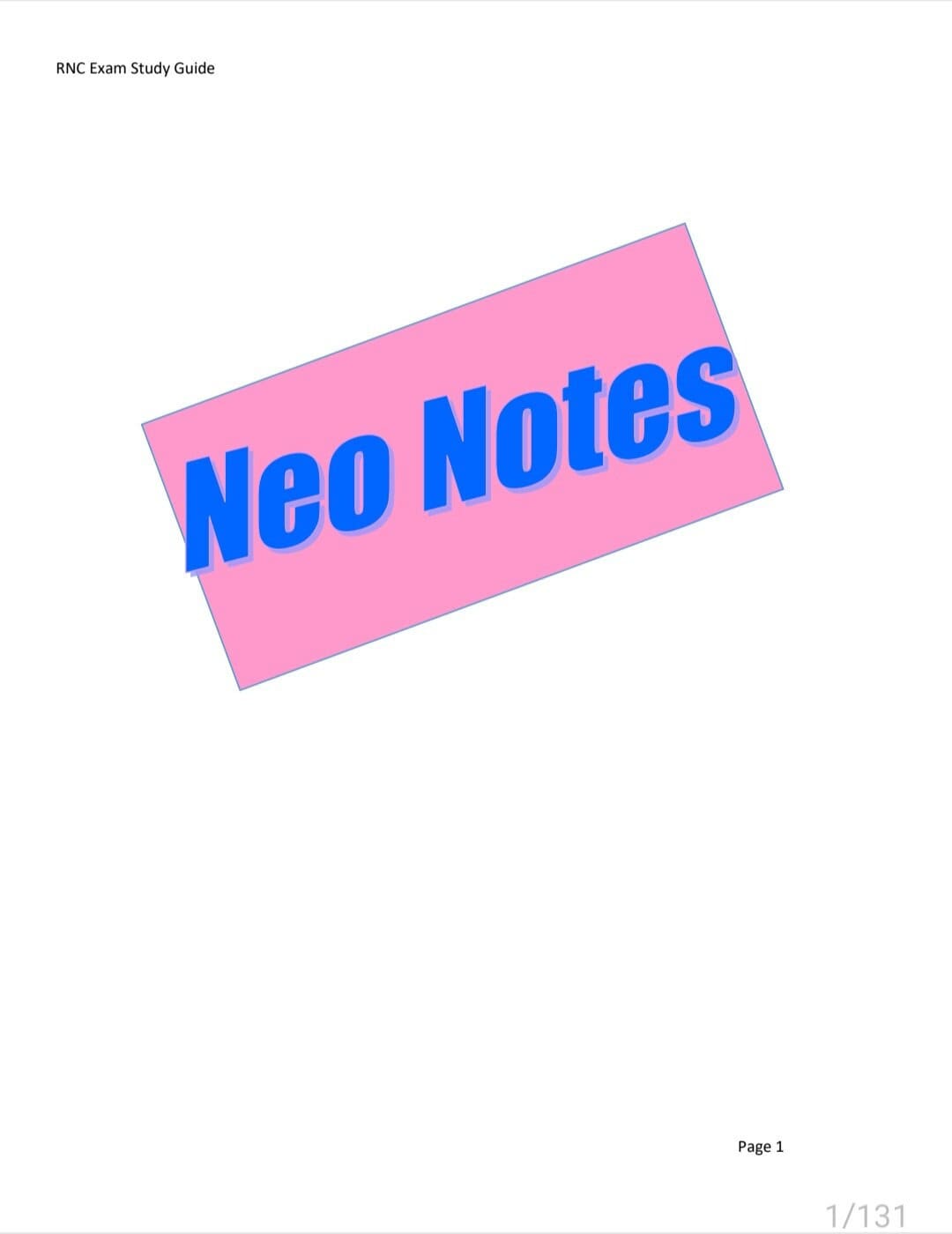 Neo Notes - RNC NICU Study Guide - Etsy