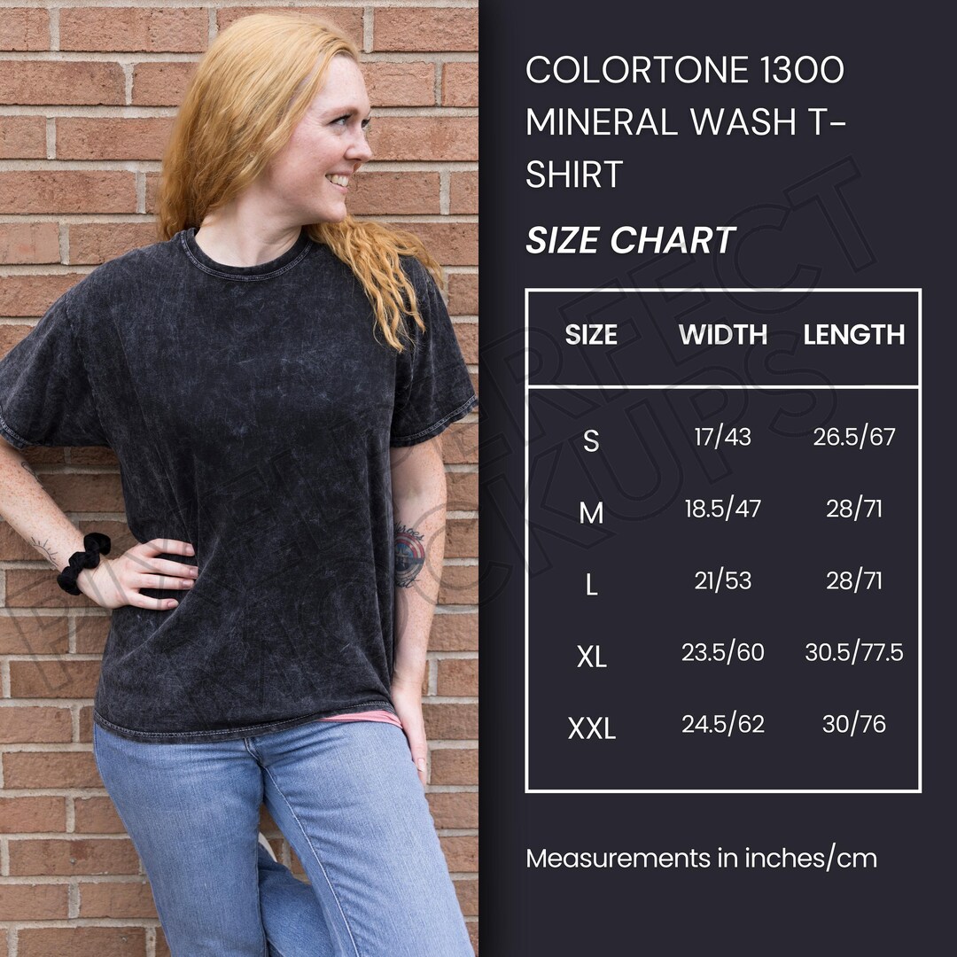 Colortone 1300 Size Chart, Grey Unisex Mineral Wash Tee, Tie Dye Female ...
