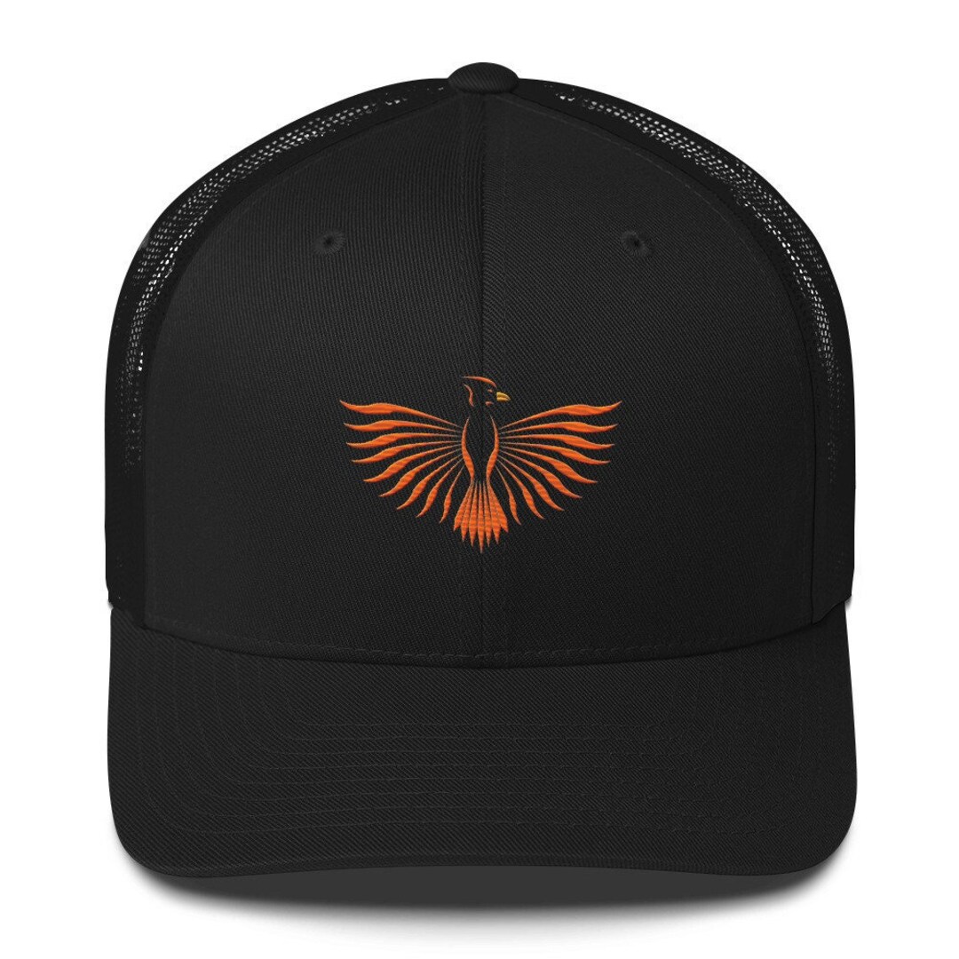 Mesh-phoenix Cap - Embroidered Mesh Hat for Men - Black/ White - - Etsy