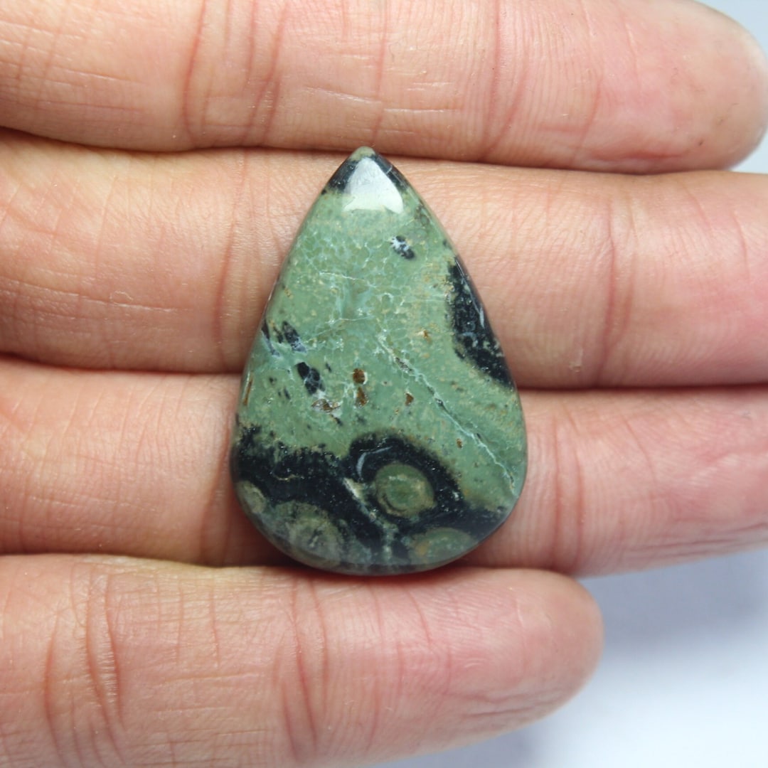 Amzing Kambaba Jasper Cabochon, Handmade Green Kambaba Jasper Gemstone ...