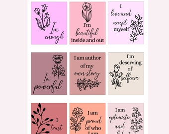 42 Positive Affirmation Cards Vision Board Printables Law of - Etsy