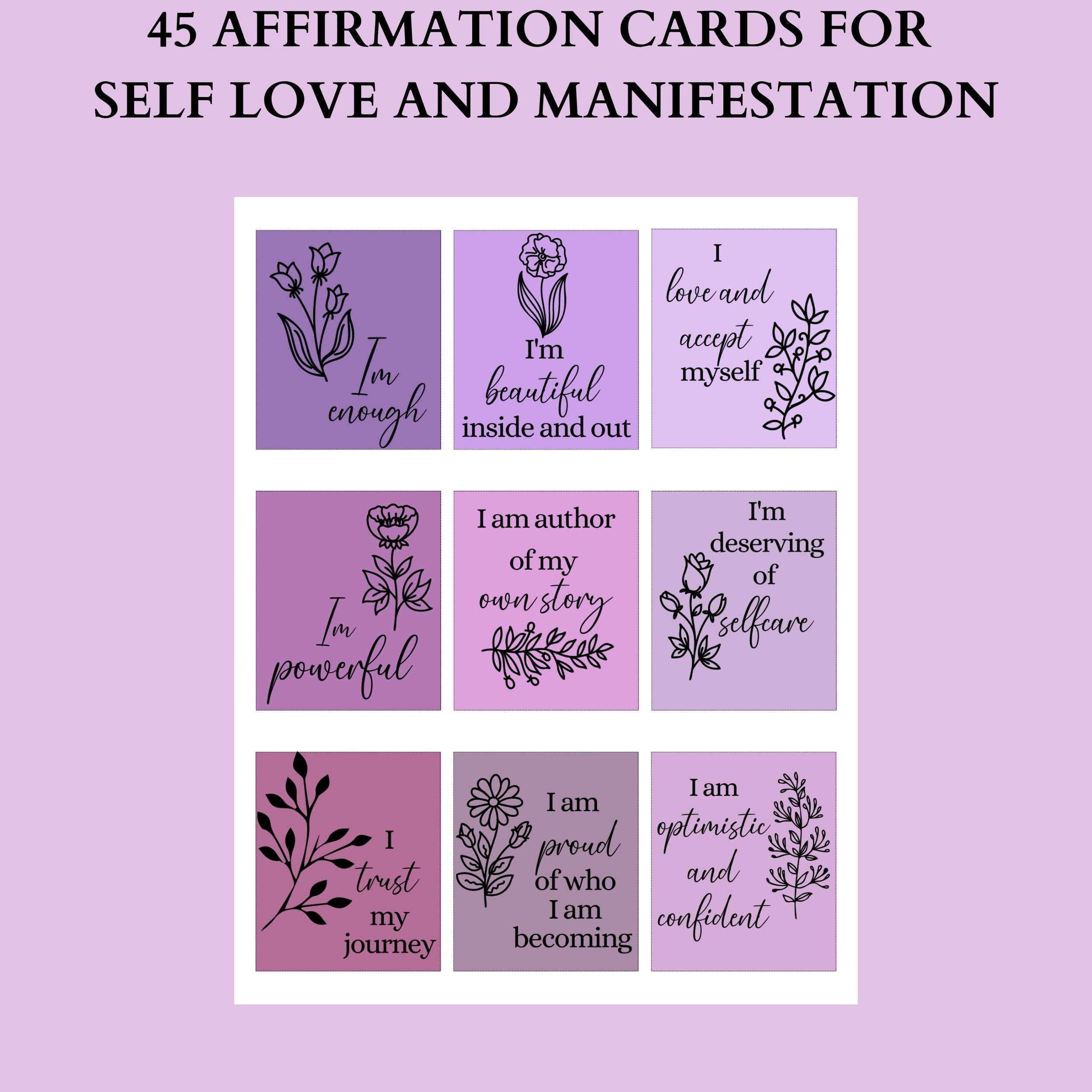 45 Affirmation Cards Digital Download, Mindfulness, Positive ...