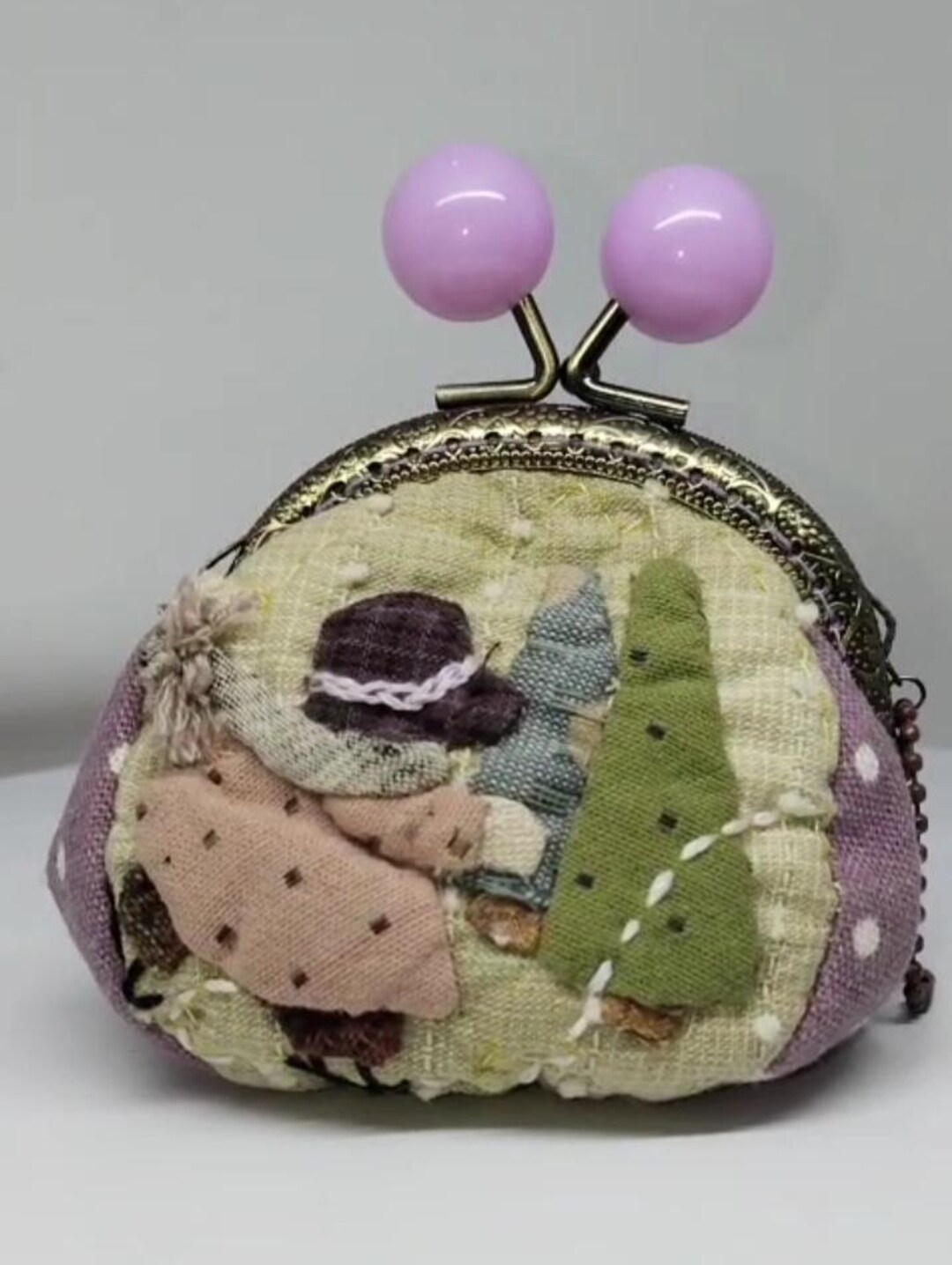 Coin Purse, Small Pouch, Metal Frame Purse, Clasp Coin Purse ,handmade ...