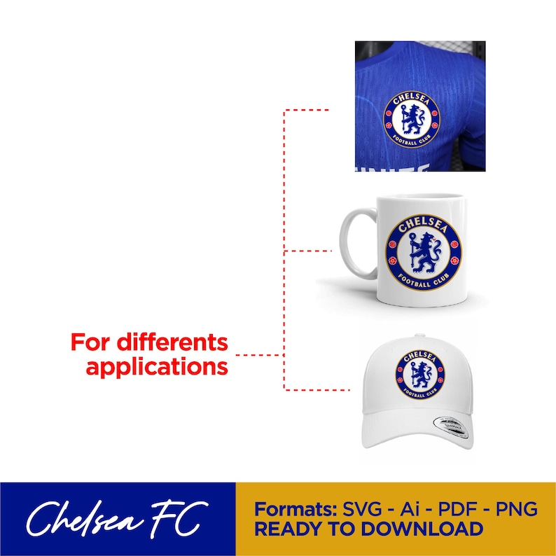 Chelsea FC Logo Chelsea SVG Pdf Ai PNG Ready to Cut on Vinyl - Etsy ...