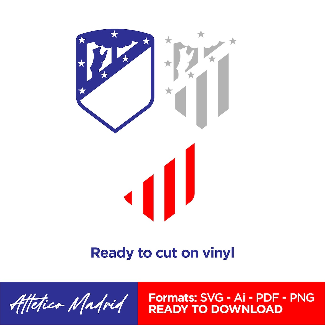 Atletico Madrid Logo SVG: Vinyl Cut File (digital Download) - Etsy