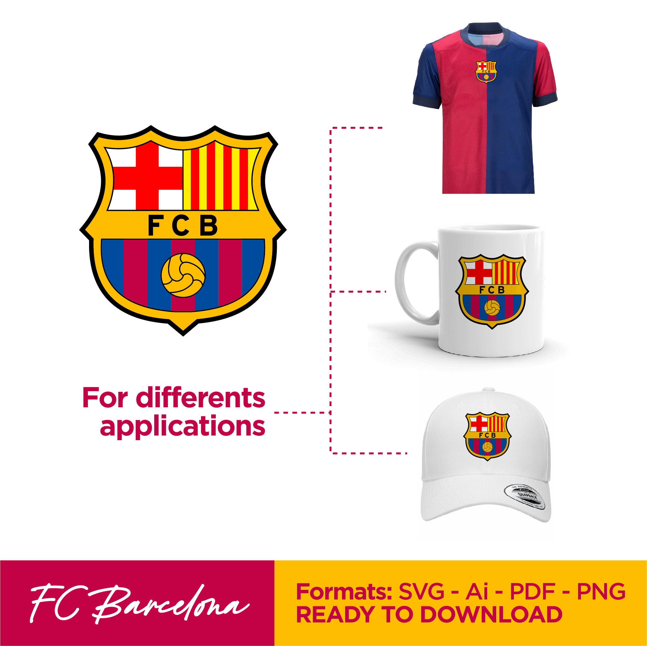 FC Barcelona Logo • Barca SVG - Pdf - Ai - PNG • Ready to Cut on Vinyl ...