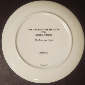 The Andrew Wyeth Plate for Georg Jensen: the Kuerner Farm - Etsy