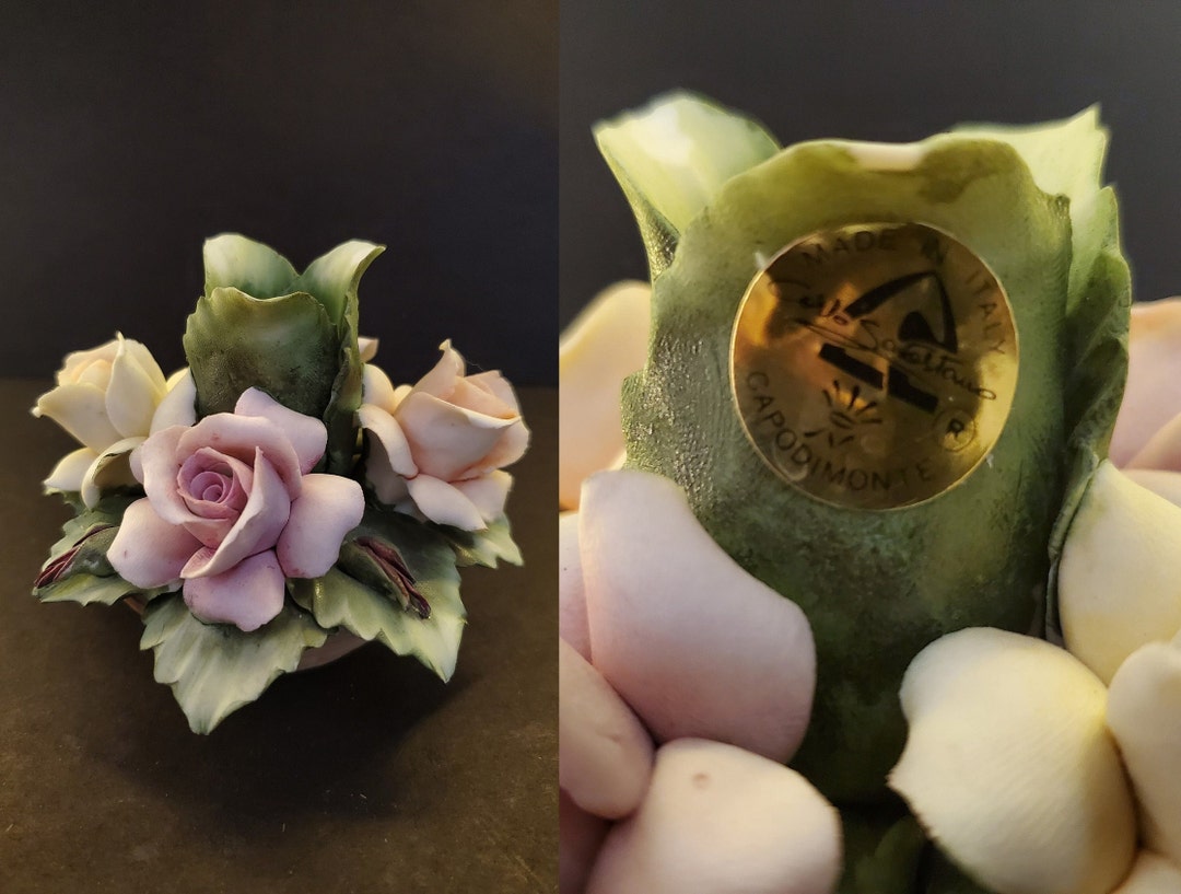 Visconti Mollica Capodimonte Rose Candlestick - Etsy