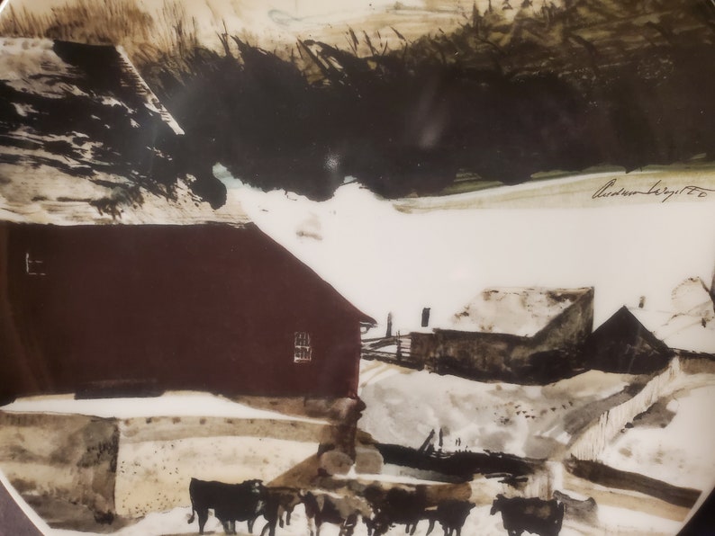 The Andrew Wyeth Plate for Georg Jensen: the Kuerner Farm - Etsy