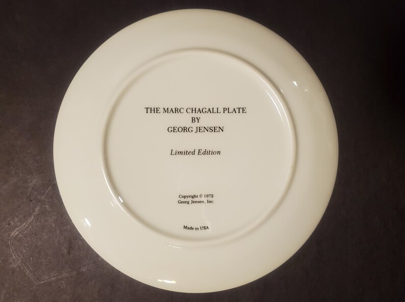 The Marc Chagall Plate by Georg Jensen Limited Edition 1972 - Etsy