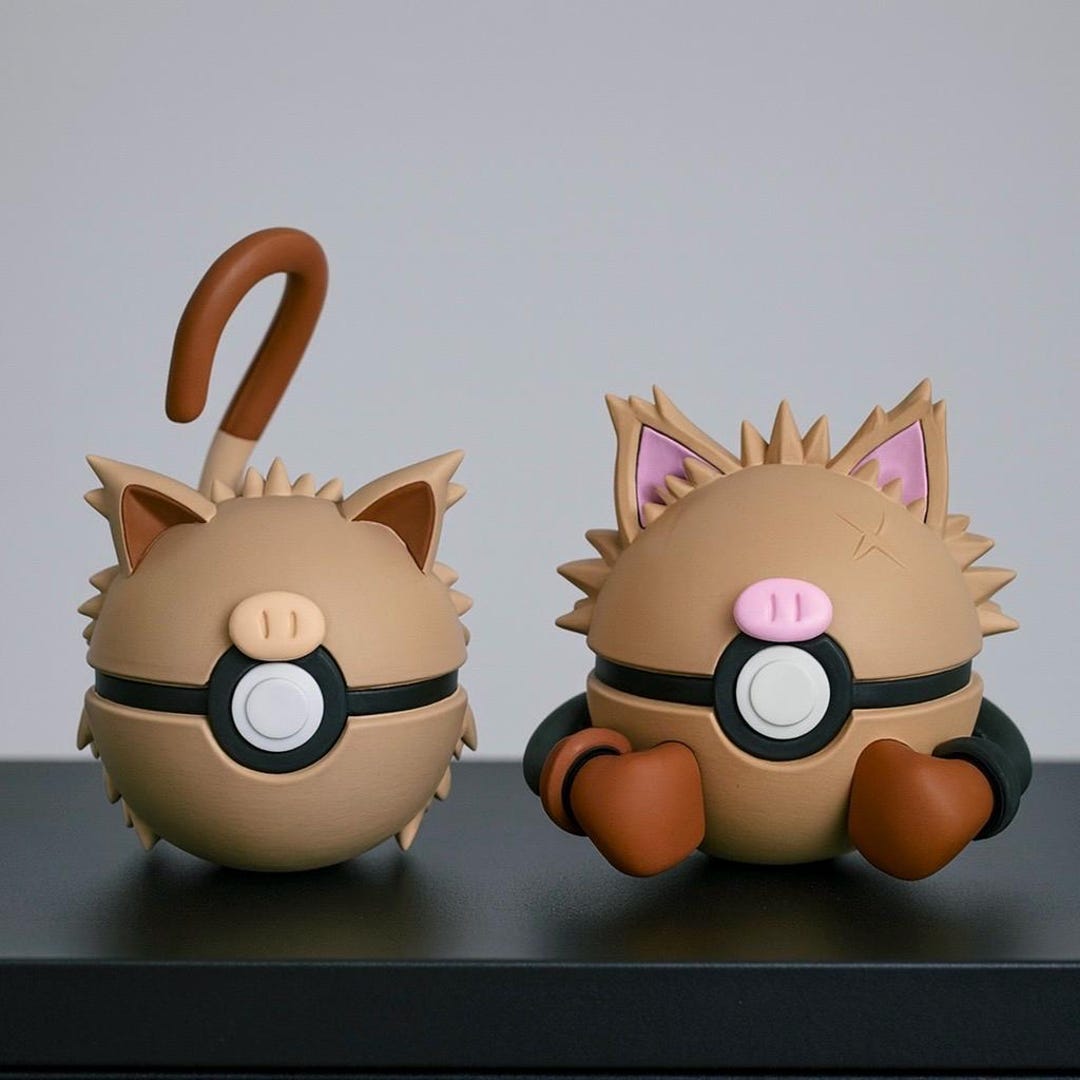 3D Printed Mankey & Primeape Poké Ball Set | Pokémon Evolution Display ...