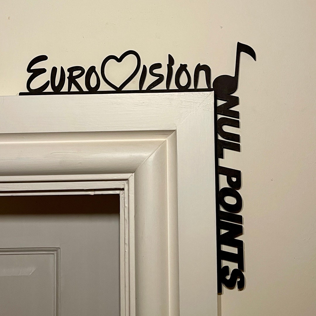 Eurovision-inspired Door Trim - Handmade 'nul Points' Design With Music ...