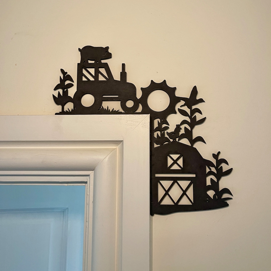 Farmyard Door Corner Decor for Kids - Laser Cut MDF Wall Art - Perfect ...