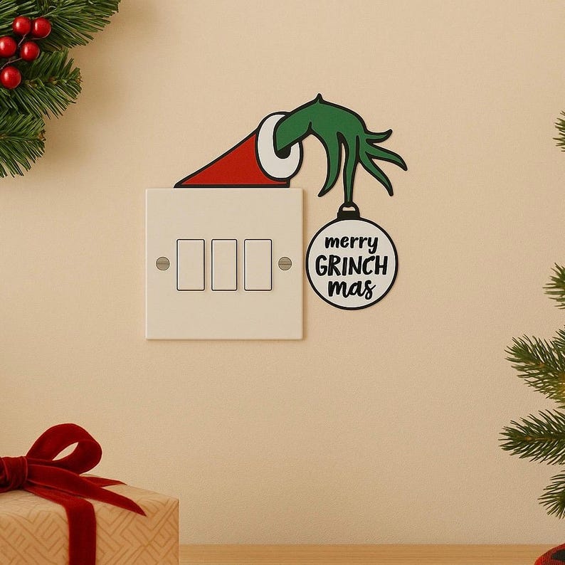 Grinch Door Topper | Merry Grinchmas Christmas Decor | Funny Holiday ...