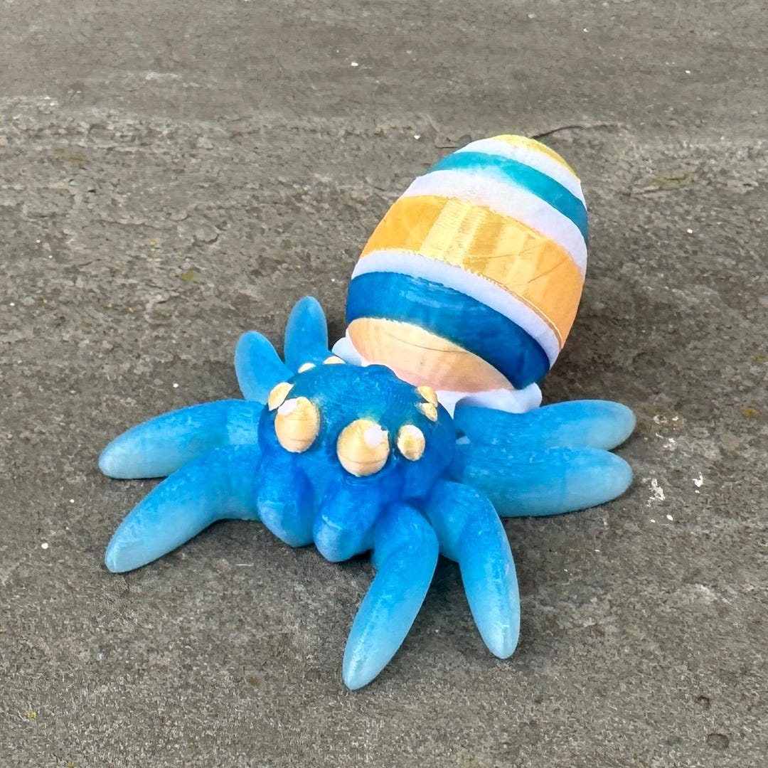 Articulated Easter Spider Fidget Toy – 3D Printed Poseable Spring Gift ...
