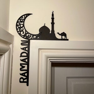 Elegant Ramadan Scene Door Corner - Handcrafted Laser Cut Decor With ...