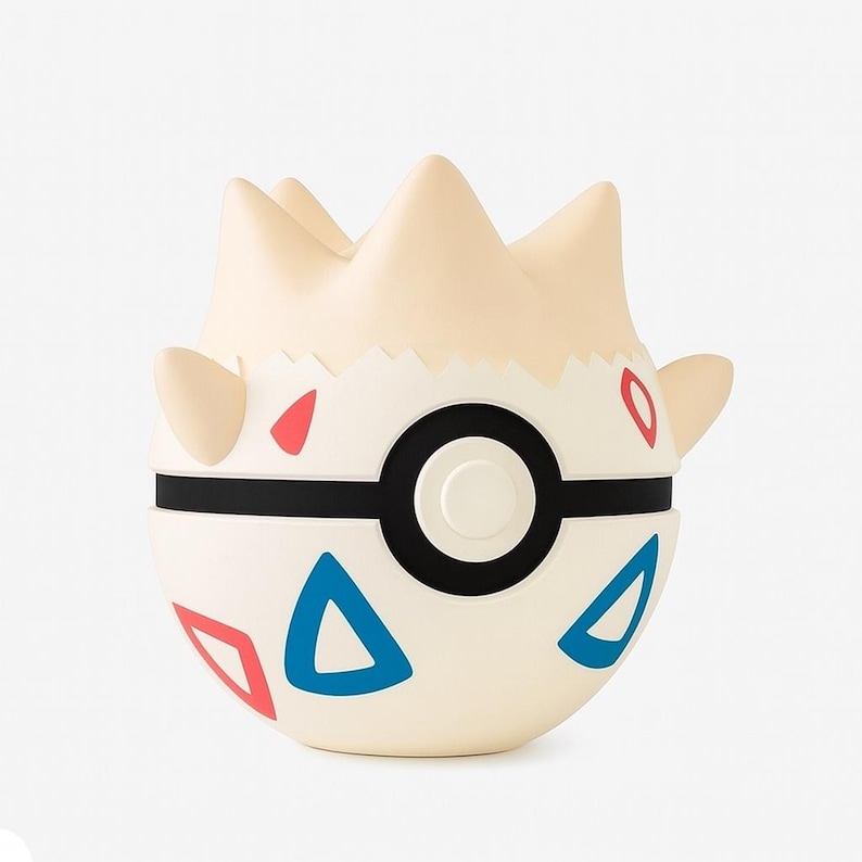 3d Printed Togepi Fusion Pokeball Gamer Decor Gift Etsy