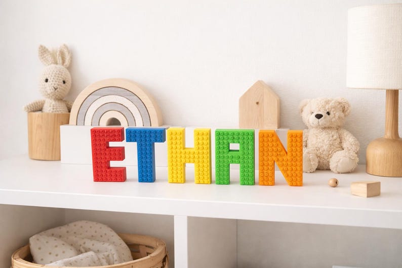 Personalized 3D Printed Brick Letters – Nursery Name Decor - Etsy