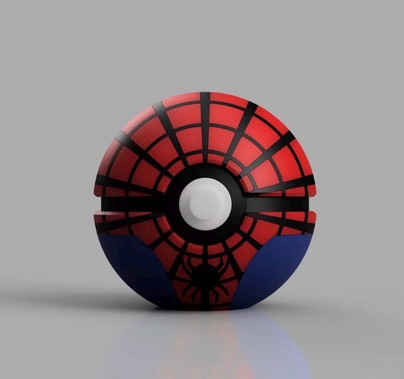 Spider-inspired Pokeball | 3D Printed Collectible Prop - Etsy