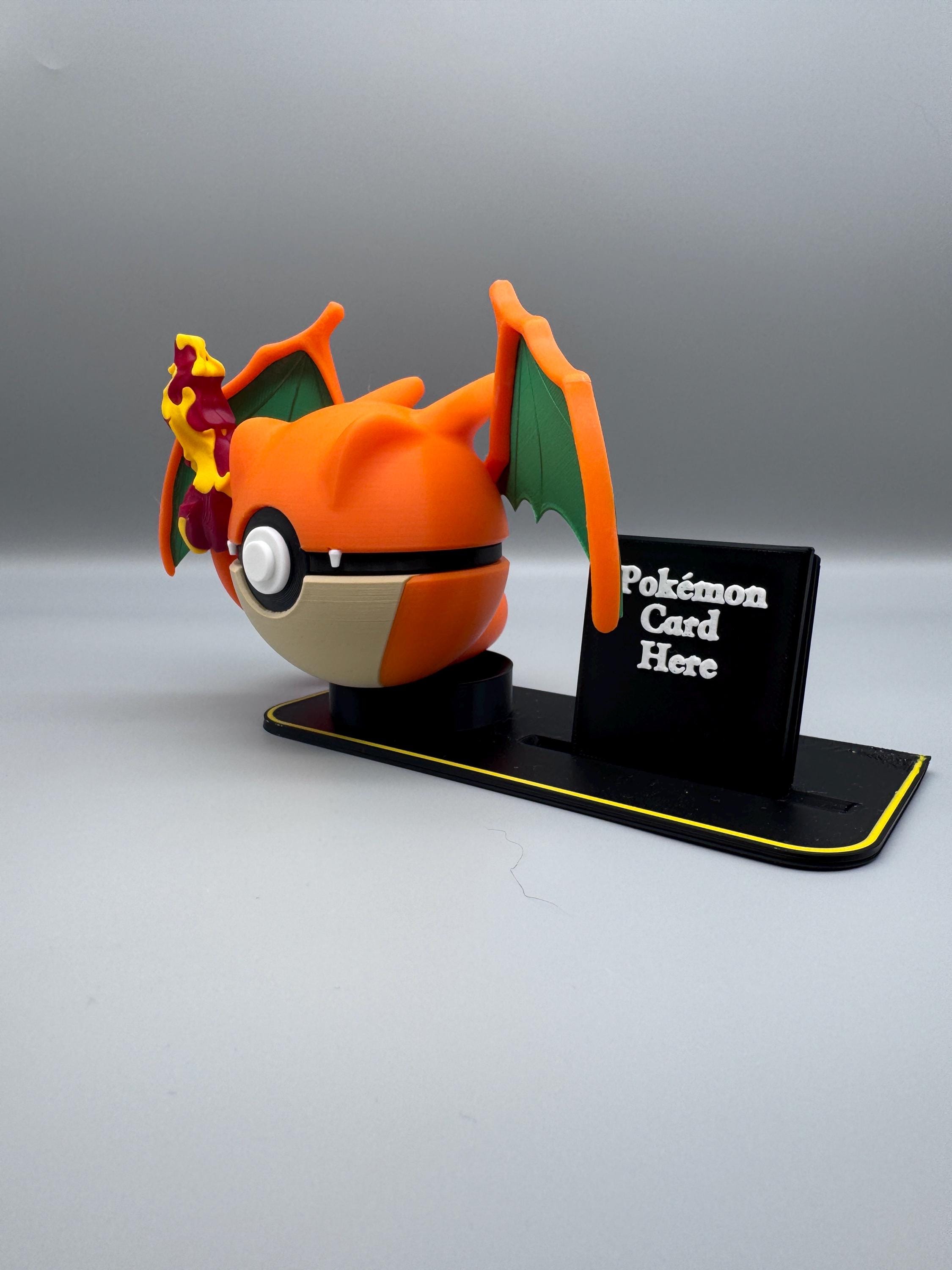 3D Printed Charizard Pokeball: Flame Tail Dragon Display - Etsy