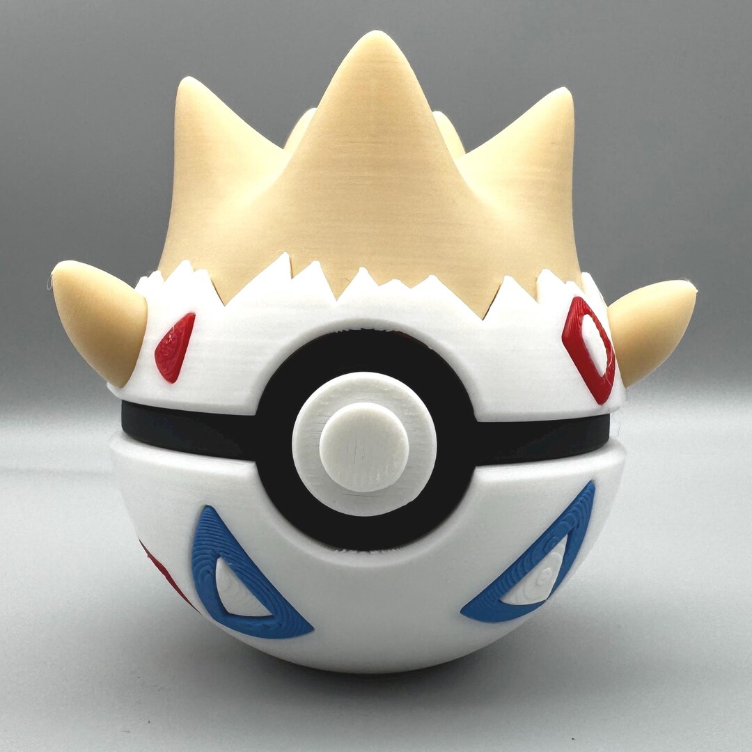 3d Printed Togepi Fusion Pokeball Gamer Decor Gift Etsy