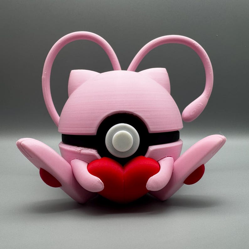 Pokémon Mew Love Ball Decor Gift | Cute Valentine Figurine | Romantic ...
