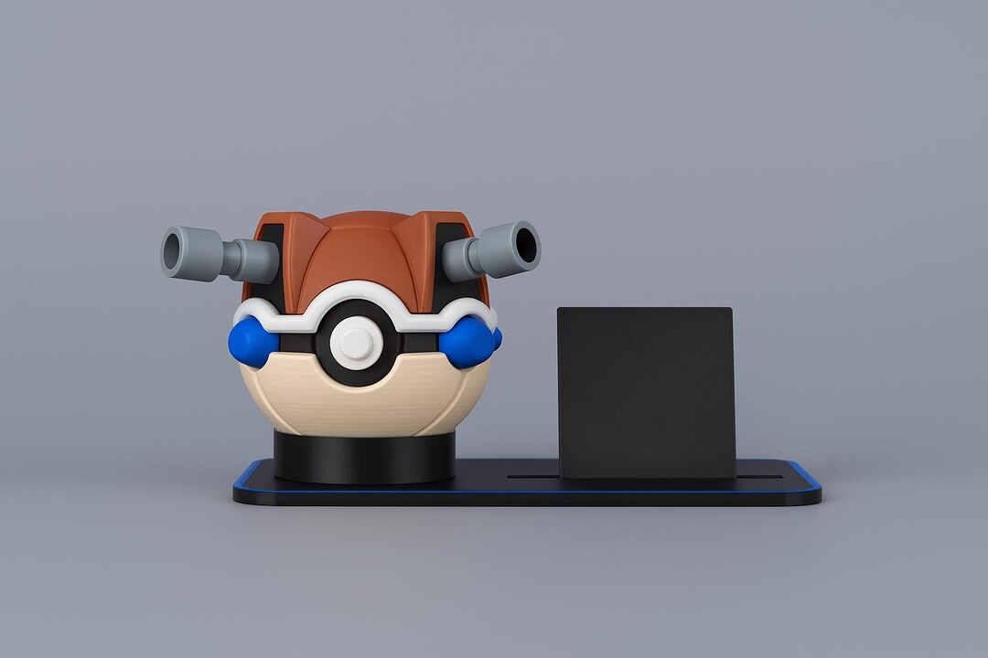 Blastoise Pokeball Display Stand With Card Holder | 3D Printed Pokémon ...