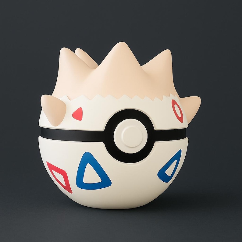 3d Printed Togepi Fusion Pokeball Gamer Decor Gift Etsy