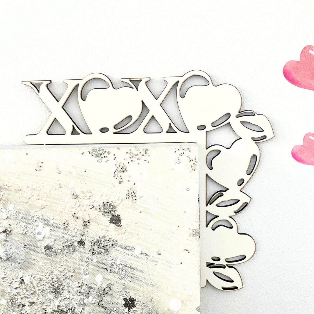 Door Corner XOXO Hugs and Kisses Sign Whimsical Wooden Decor for Love ...