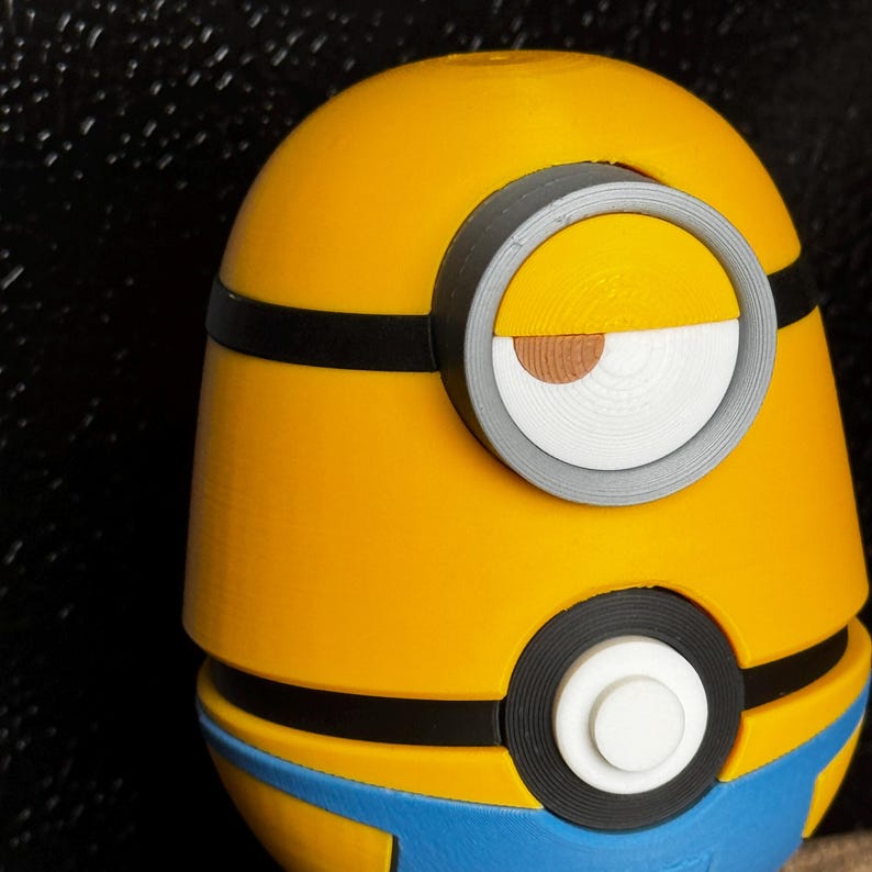 3D Printed Minion Inspired Figure, Desk Ornament With Optional Stand - Etsy