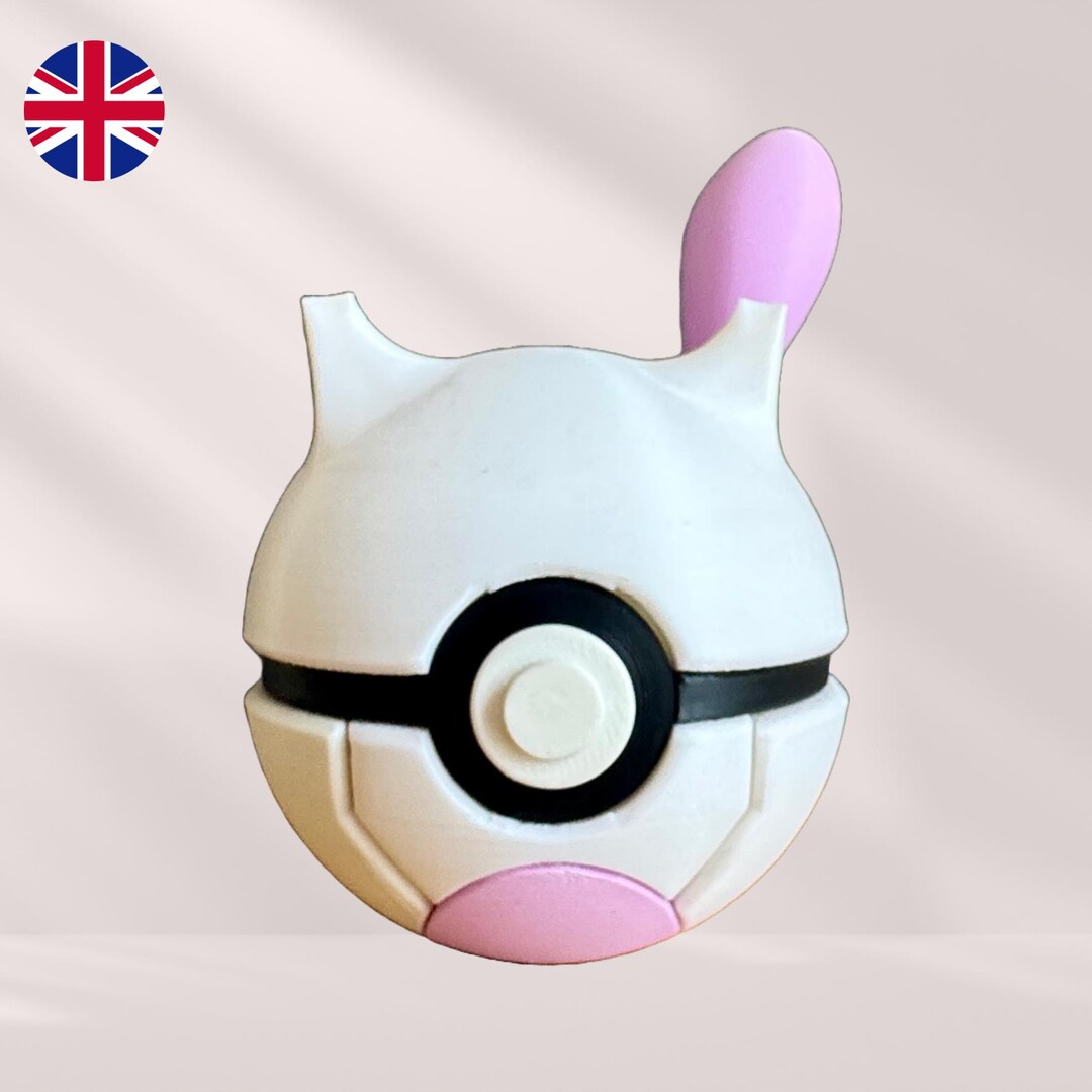 Mewtwo Poké Ball UK Based | 3D Printed Collectible Display Piece for ...