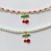 Cherry Pearl Necklace Cherry Necklace, Fruit Necklace, Pearl Necklace ...