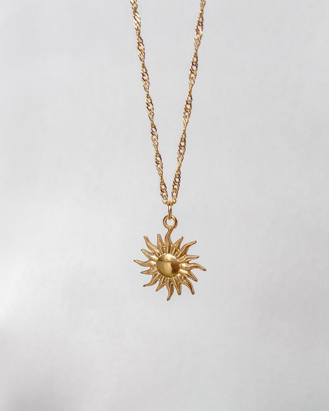 Sun Necklace Dainty Sun Necklace, Sunburst Necklace, Sunshine Necklace ...